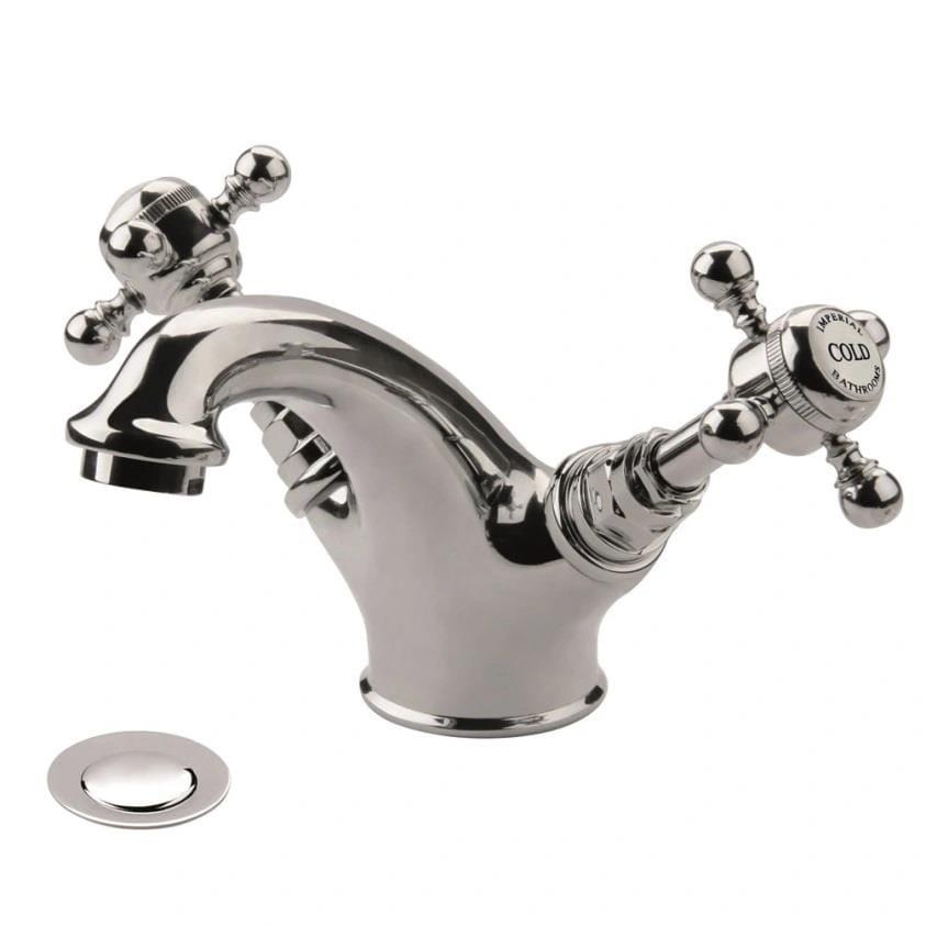 Imperial Lichfield Monobloc Basin Mixer Tap with Pop-Up Waste - Chrome ...