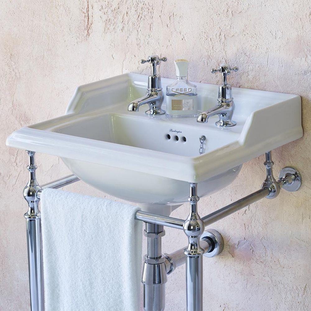 Burlington Classic 510mm Square Basin with Washstand – UK Bathroom Store