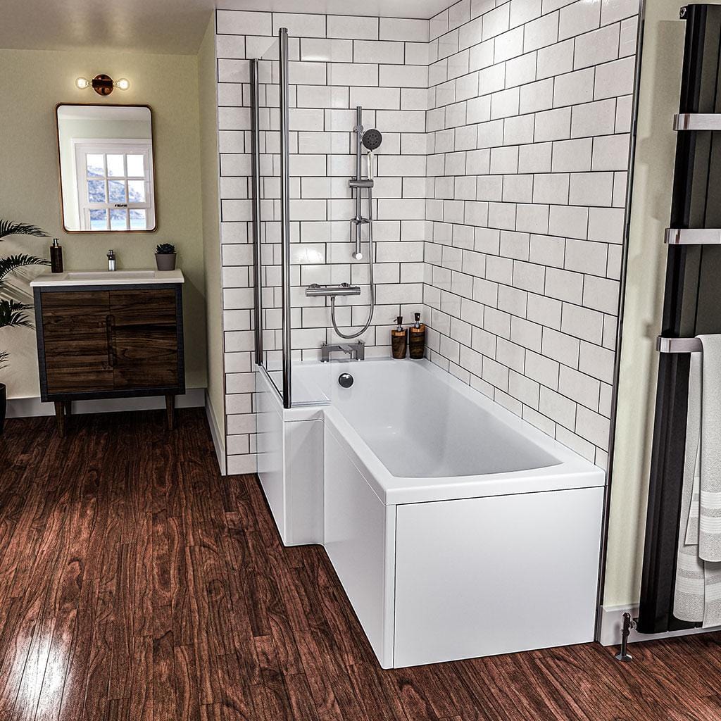 Eastbrook Shannon L-Shape Shower Bath – UK Bathroom Store