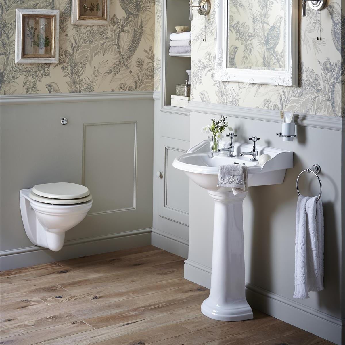 Heritage Dorchester Medium Round Basin with with Pedestal – UK Bathroom ...