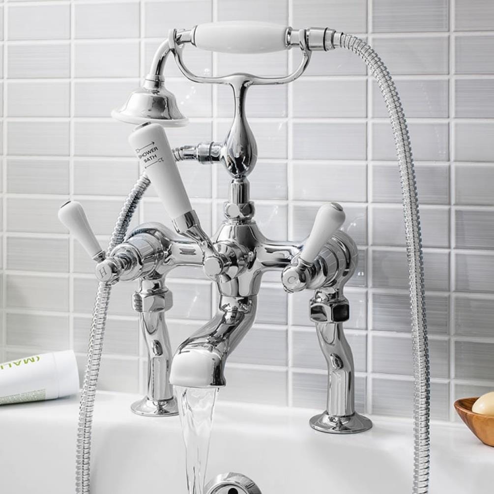 Crosswater Belgravia Lever Bath Shower Mixer Tap with Shower Kit in Ch ...
