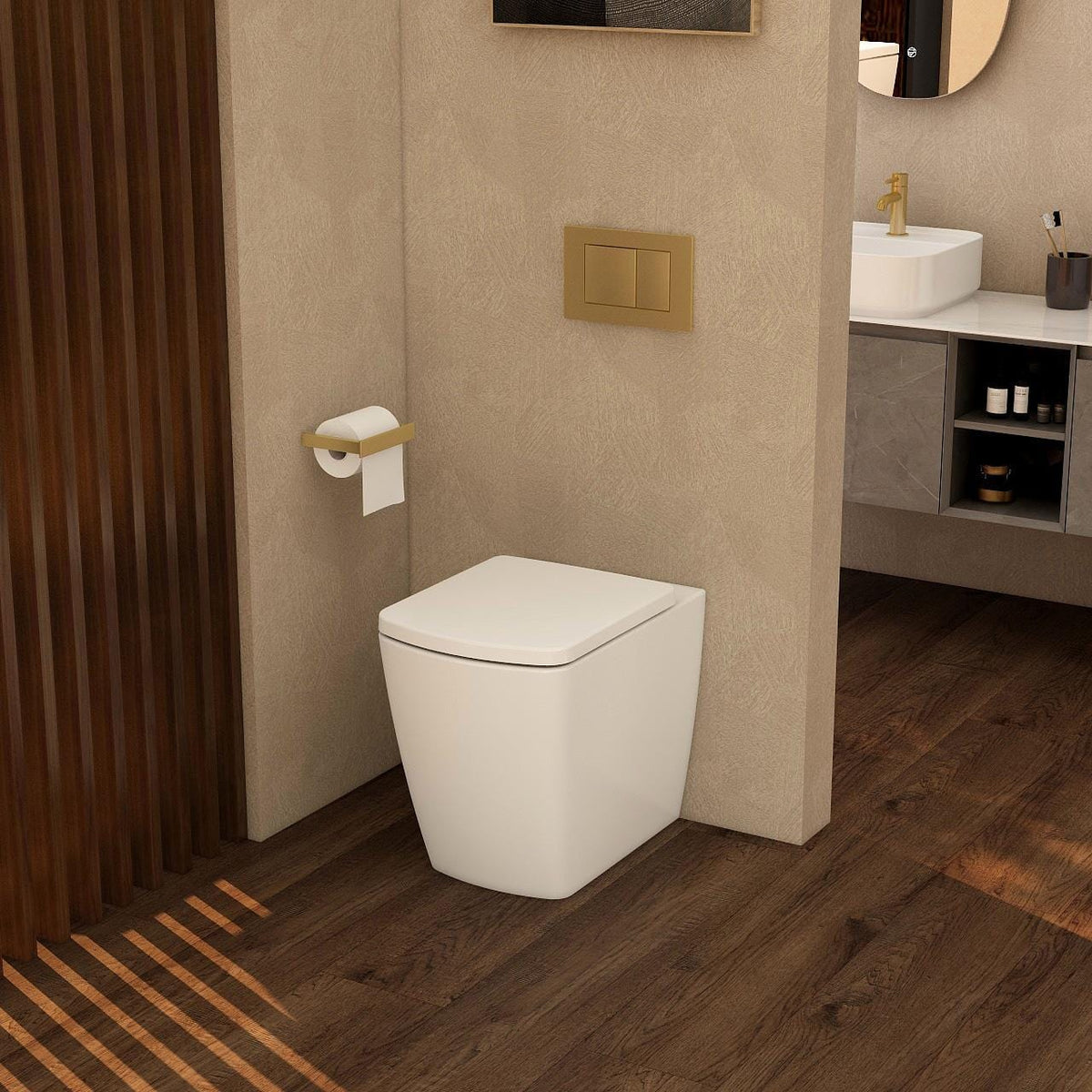 Imex Ravine Rimless Comfort Height Back to Wall Toilet with Soft Close ...