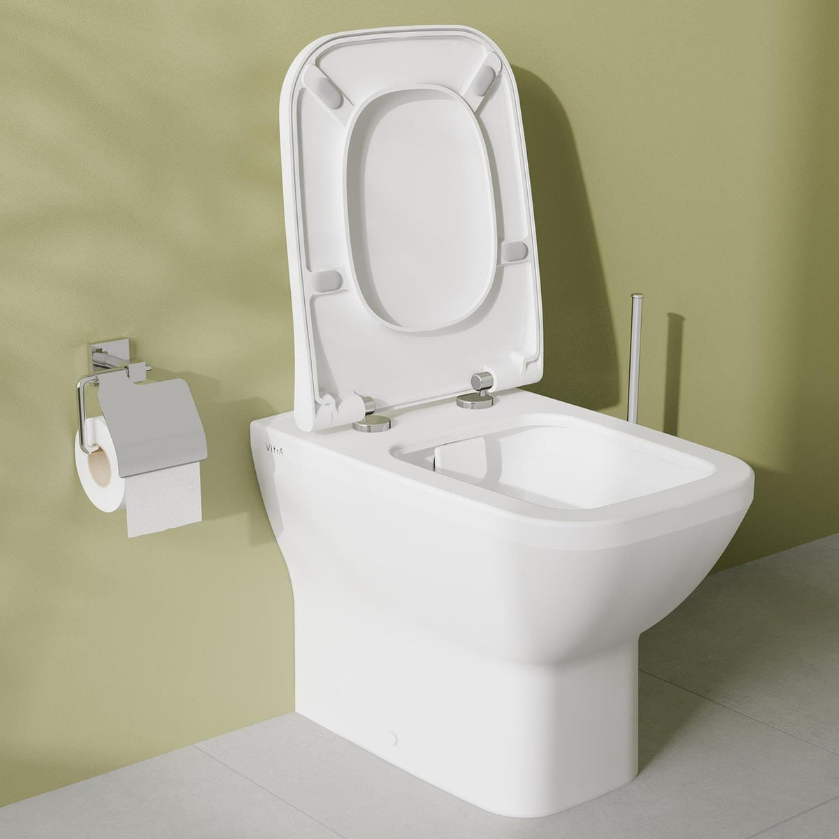 VitrA Integra Square Back to Wall Rimless Toilet with Soft Close Seat ...