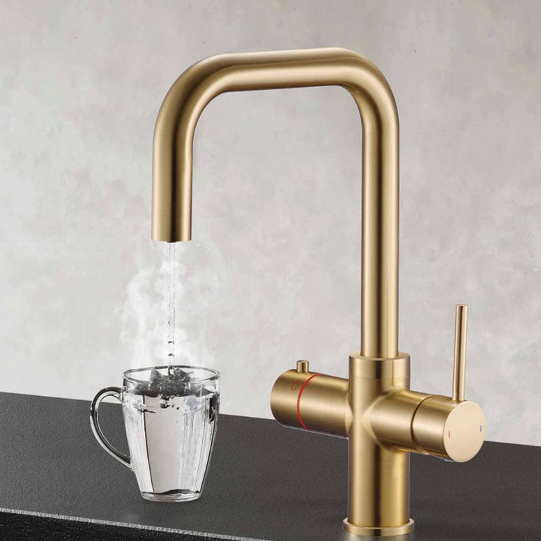 Aquarius TrueCook 3-in-1 Instant Hot Water Kitchen Tap with Square Spo ...