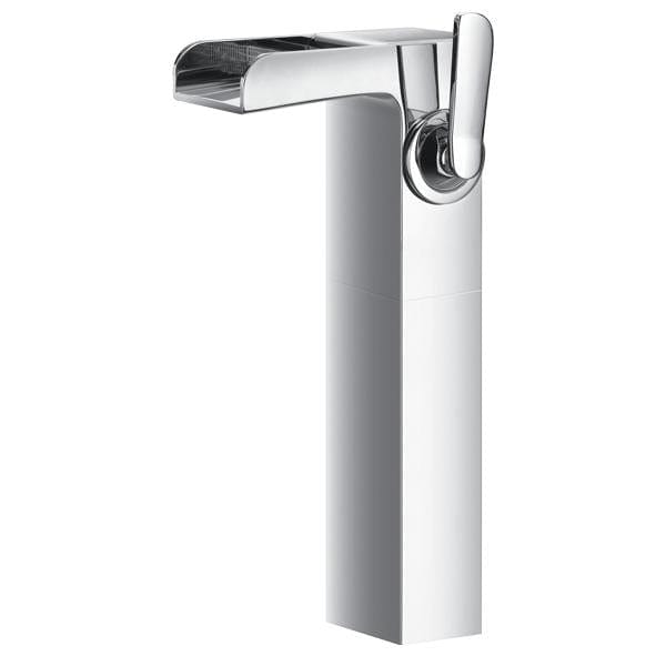 Flova Cascade Tall Basin Mixer with Clicker Waste in Diamond Chrome ...